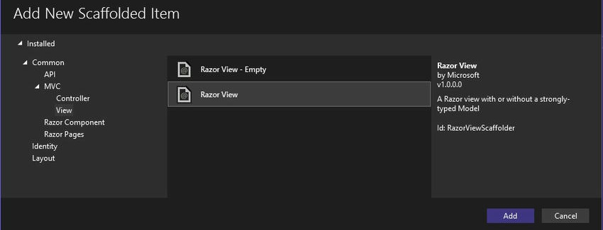 Overview of Razor Views, Razor Pages and Razor Components